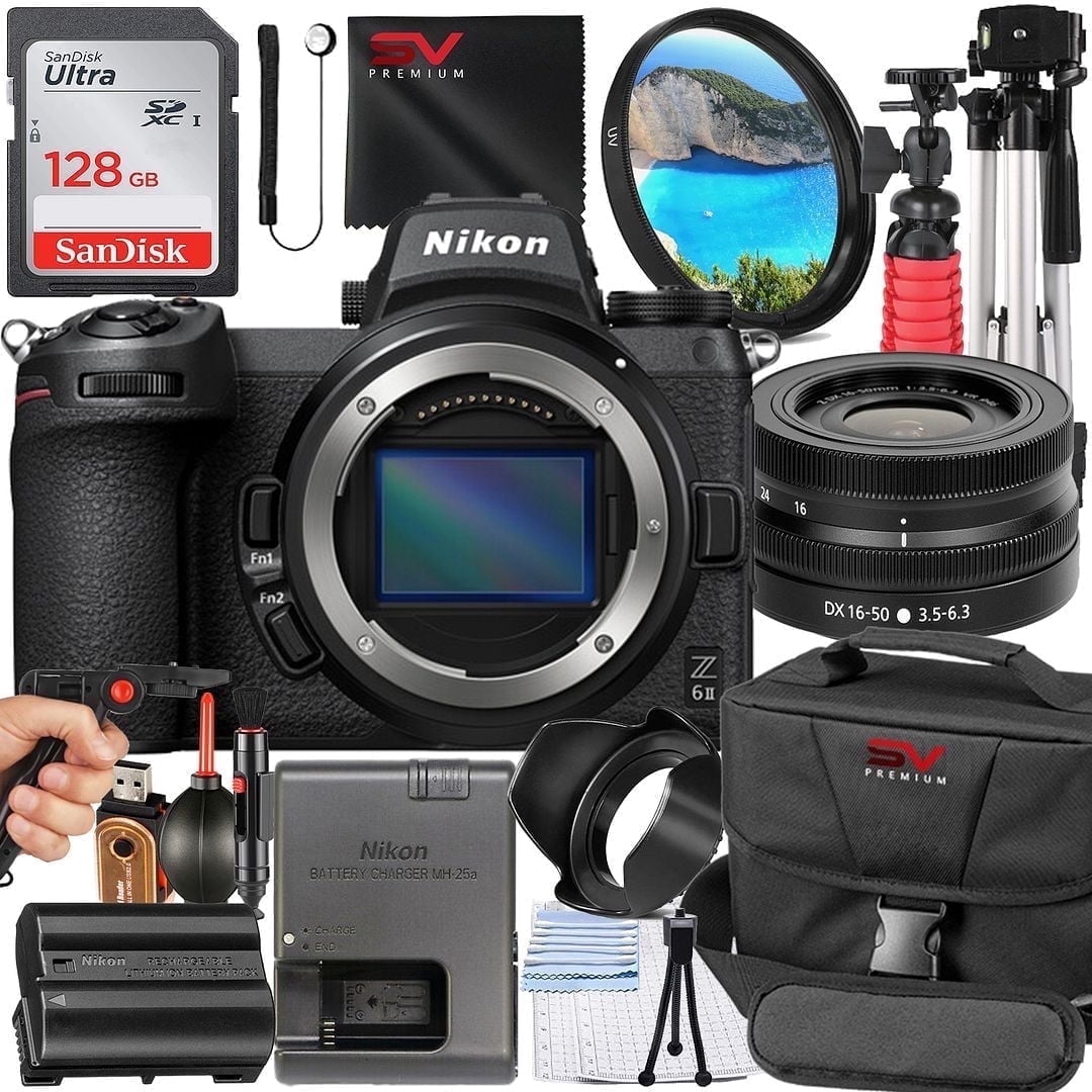 Nikon Z6 II Mirrorless Camera with 16-50mm Lens + 128GB Memory Card ...