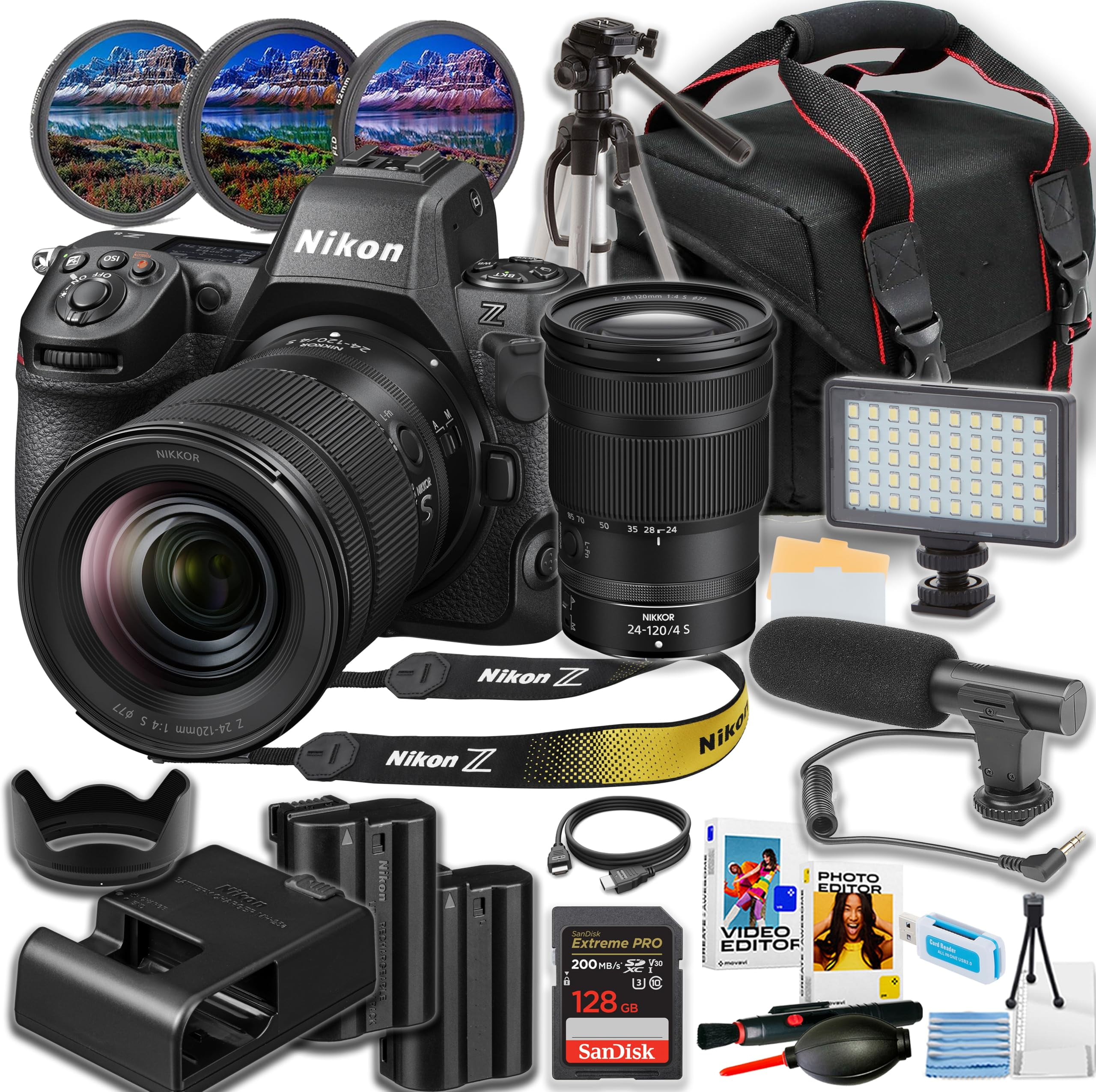 Nikon Z8 Mirrorless Camera with 24-120mm f/4 Lens + Sandisk 128GB ...