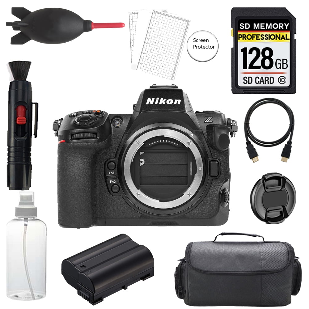 Nikon Z8 Mirrorless Camera Bundle: Body, 128GB, Bag, Screen Protector ...