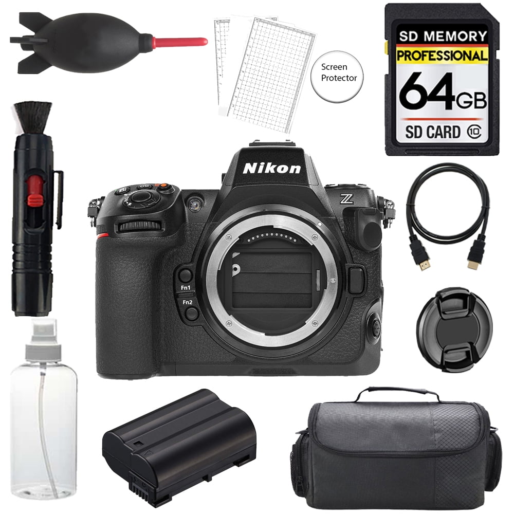 Nikon Z8 Mirrorless Camera (Body) + 64GB + Bag+ Screen Protector- Basic ...