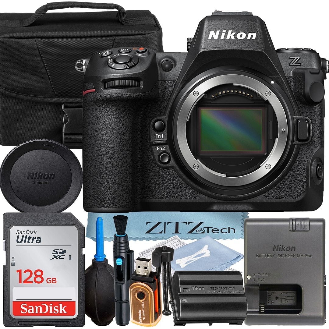 Nikon Z8 Mirrorless Camera (Body Only) with 128GB SanDisk Memory Card + Cleaning Kit + ZeeTech ...