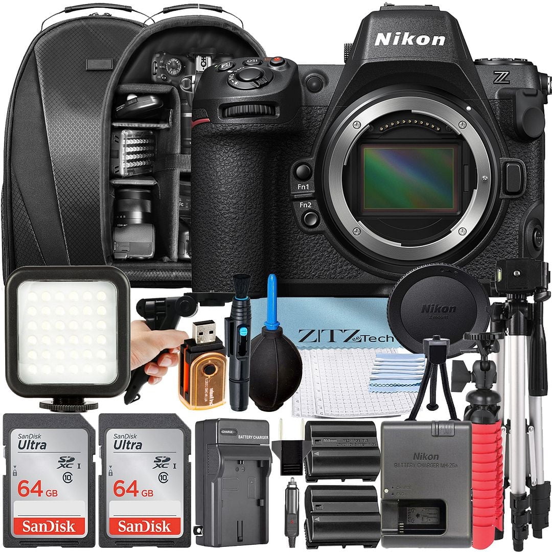 Nikon Z8 Mirrorless Camera (Body Only) with 2 Pack 64GB SanDisk Memory ...