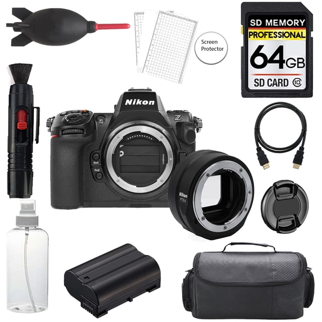 Nikon Z8 Mirrorless Digital Camera (Body) w/ FTZ II Mount Adapter+ 64GB ...