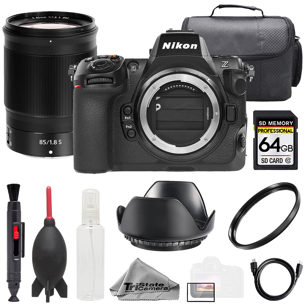 Nikon Z8 + Z 85mm f/1.8 S Lens +64GB + Bag+ UV Filter- Basic Kit ...