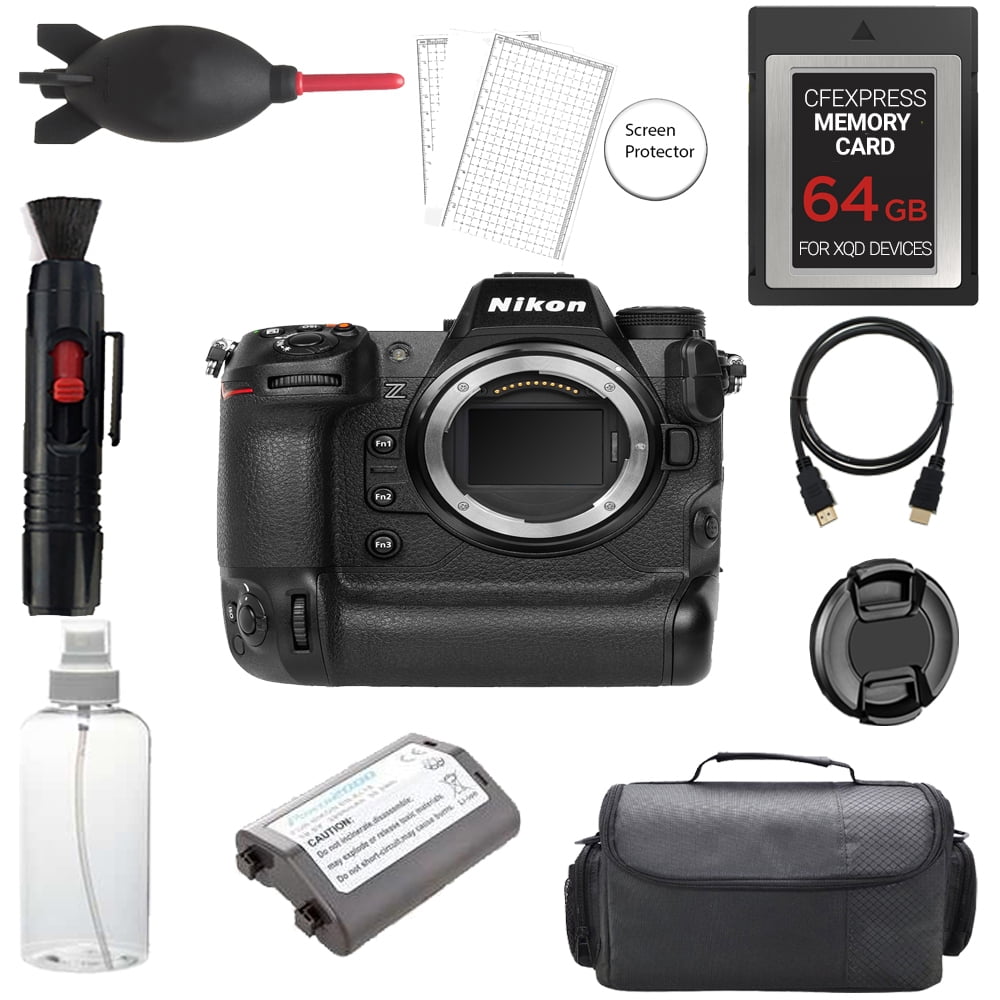 Nikon Z9 Mirrorless Camera (Body) + 64GB + Bag+ Screen Protector- Basic ...