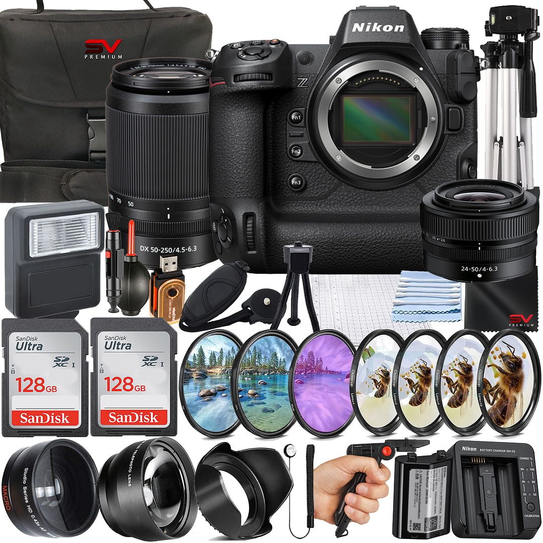 Nikon Z9 Mirrorless Camera with 50-250mm Lens + SanDisk 128GB Memory ...