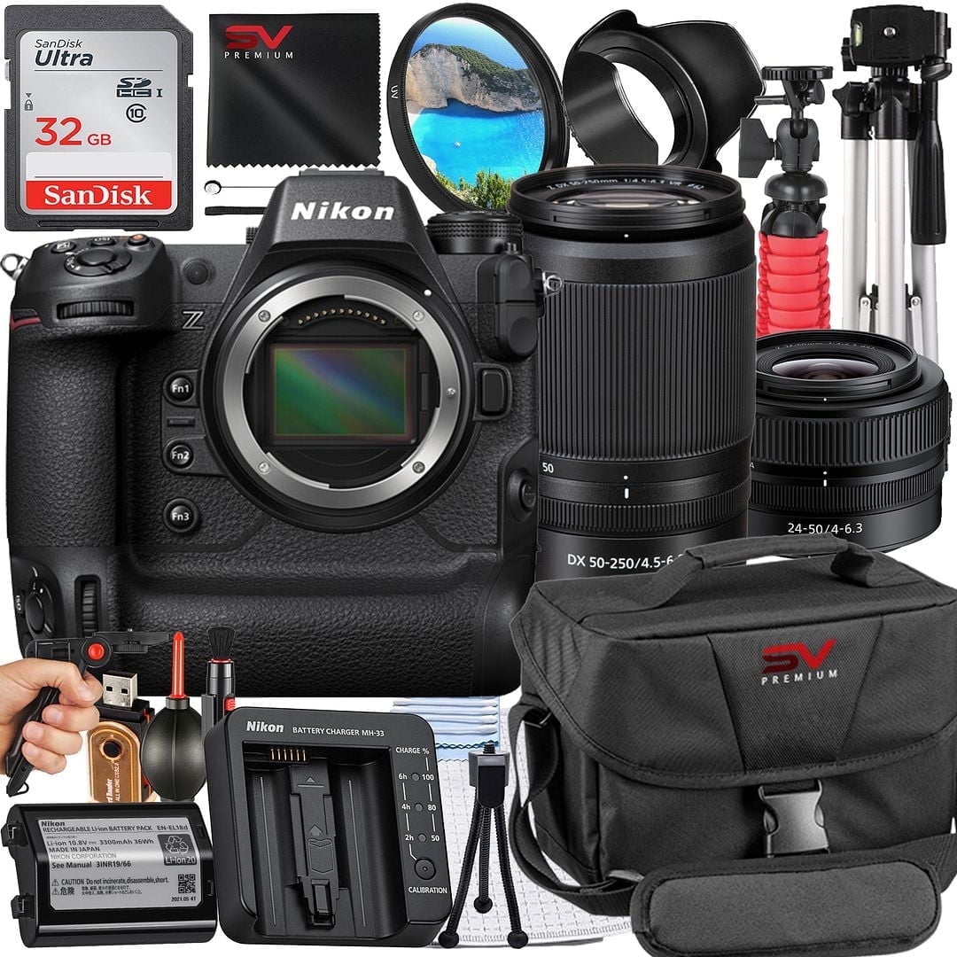Nikon Z9 Mirrorless Camera with 50-250mm Lens + SanDisk 32GB Memory ...