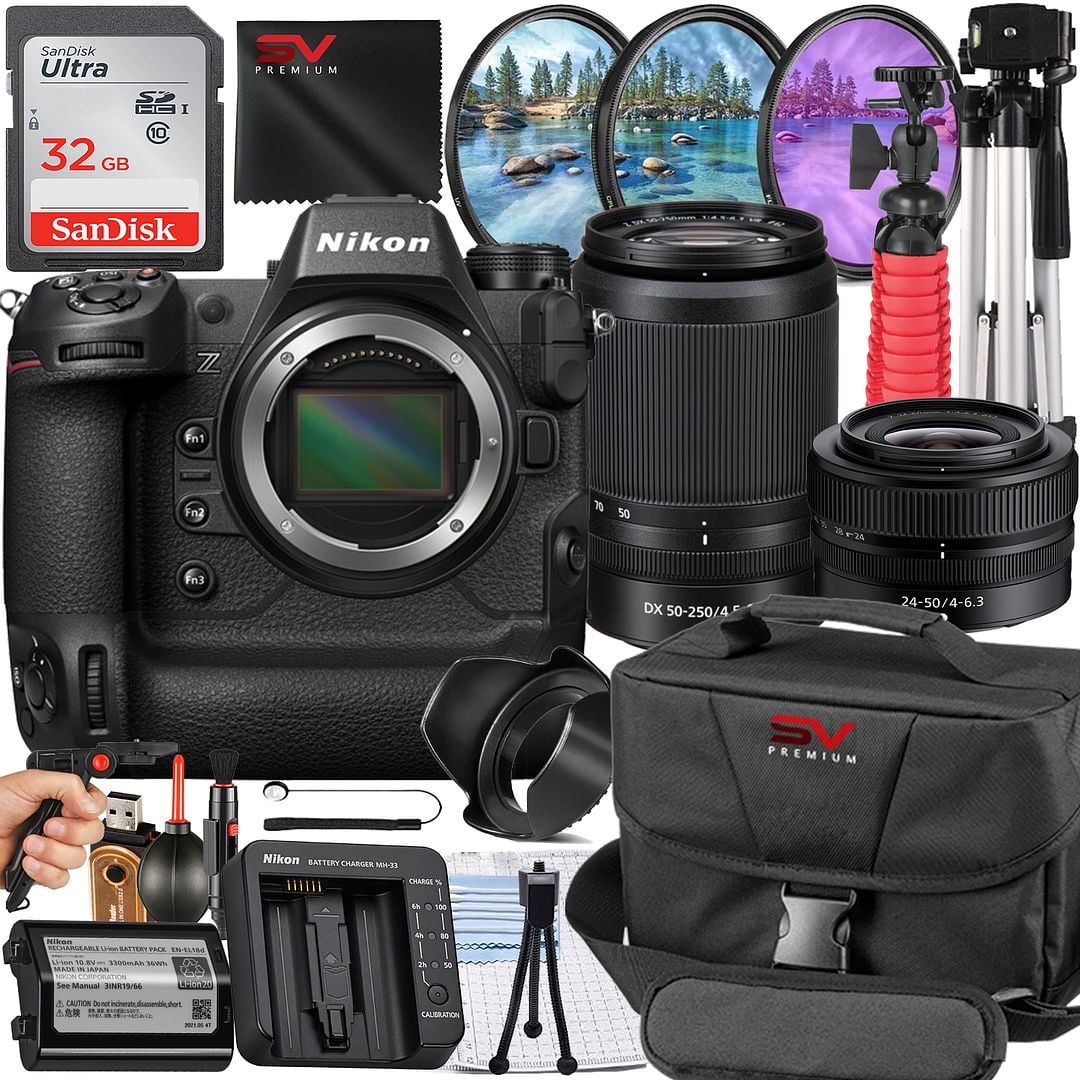 Nikon Z9 Mirrorless Camera with 50-250mm Lens + SanDisk 32GB Memory ...