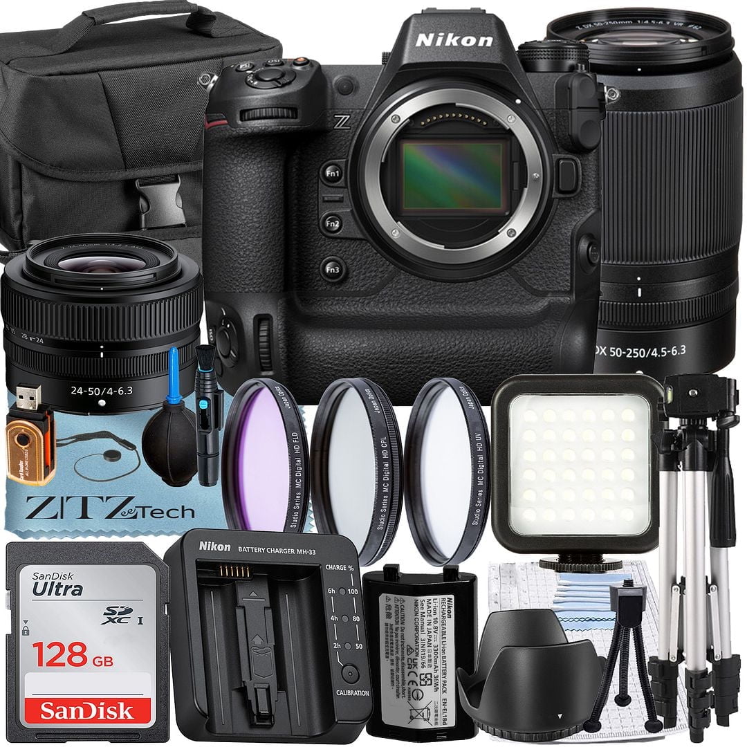 Nikon Z9 Mirrorless Camera with NIKKOR Z 24-50mm + DX 50-250mm Lens ...