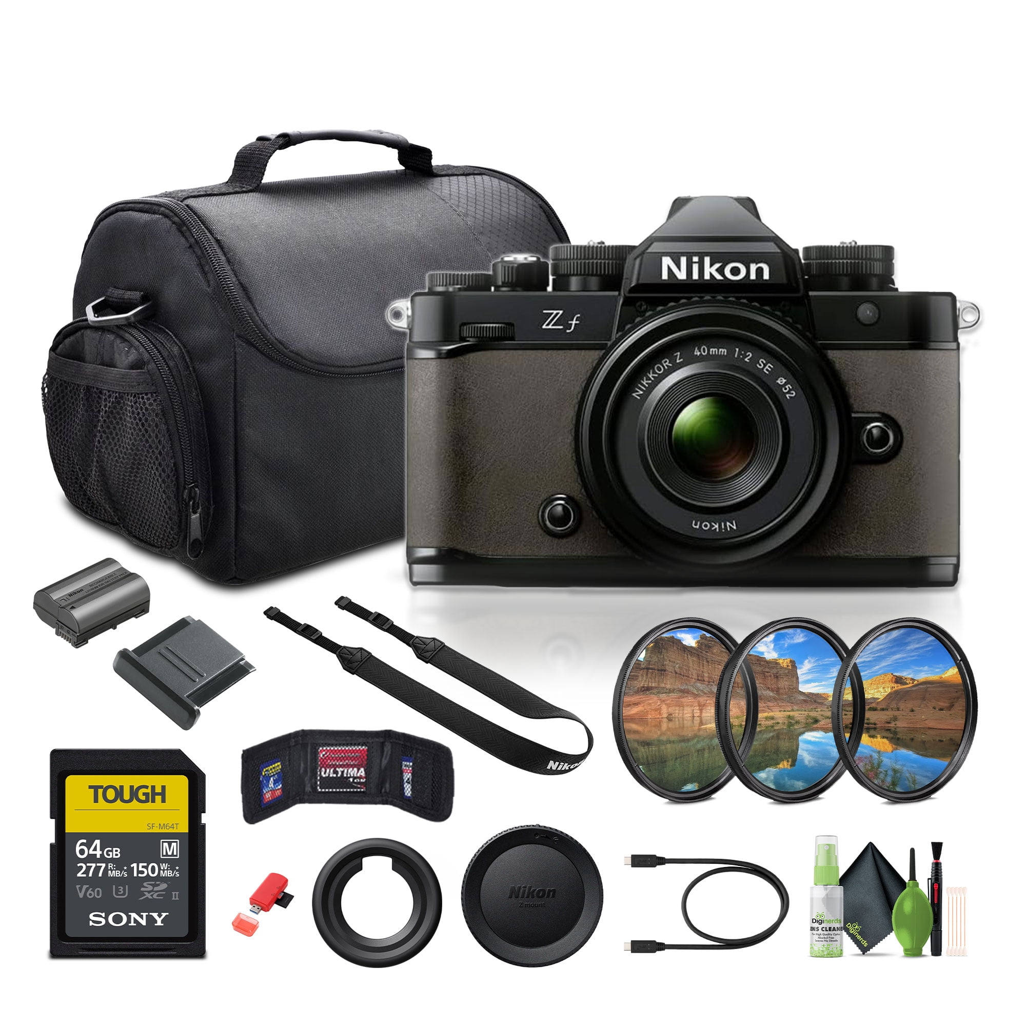 Nikon Zf 24.5MP Mirrorless Camera New + NIKKOR Z 40mm Lens (Stone Gray ...