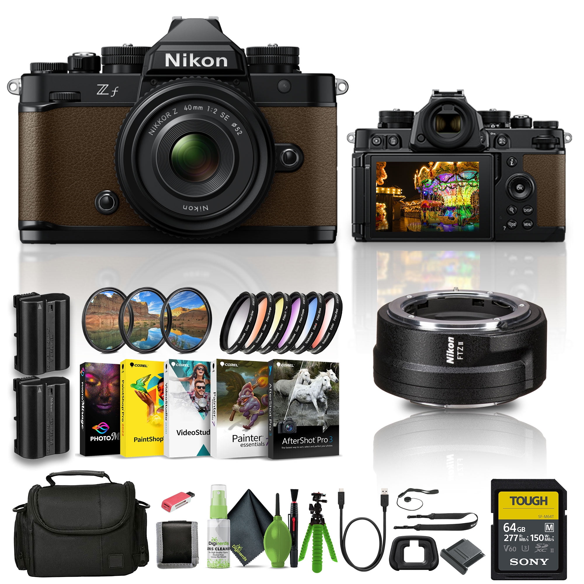 Nikon Zf 24.5MP Sensor 4K Video Recording Mirrorless Camera (Brown ...