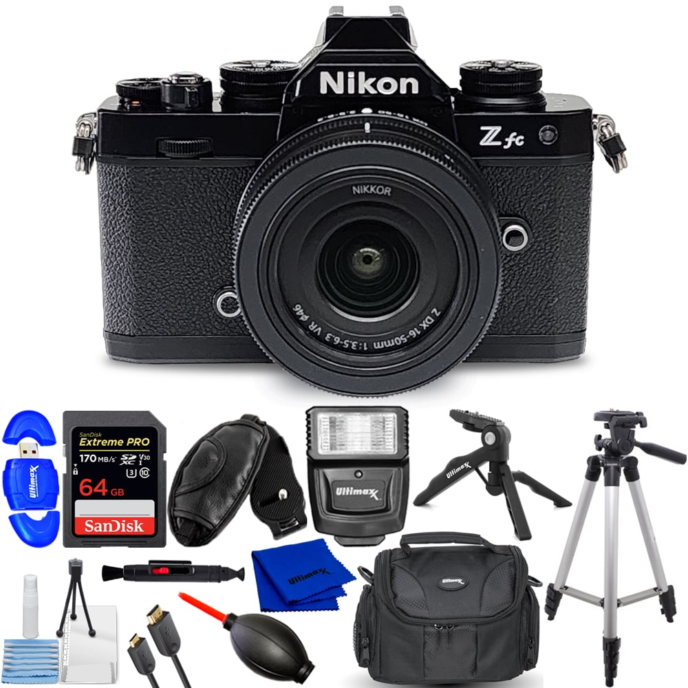 Nikon Zfc Professional Mirrorless Camera & NIKKOR Z DX 16-50mm VR Lens - 12PC Bundle Black ...