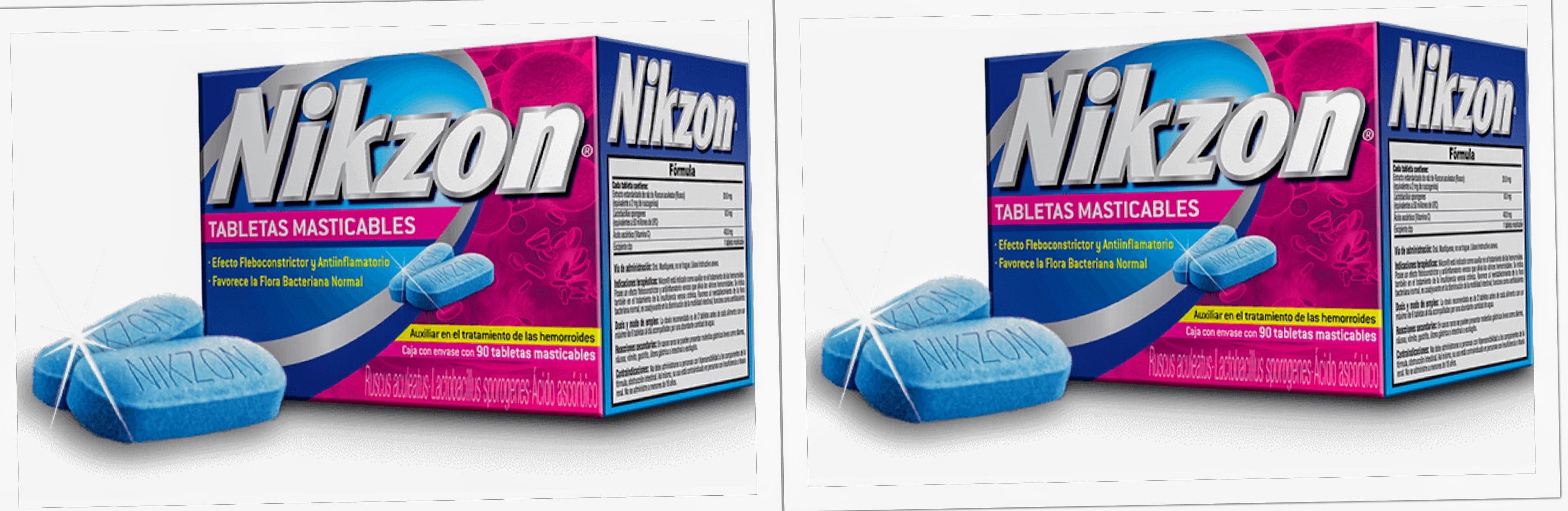 Genomma Lab Nikzon Chewable Hemorrhoid Tablets, Anti-Inflammatory, 2 ...