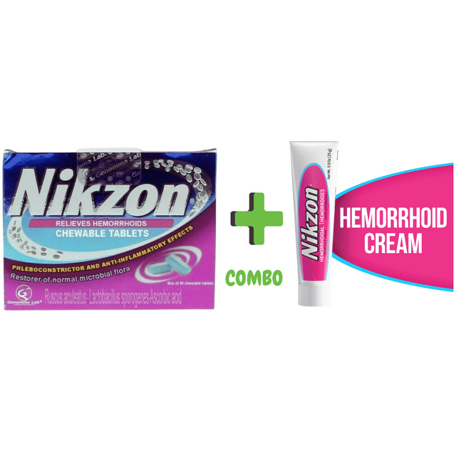 Nikzon Hemorrhoidal Itching Soothing Treatment Cream, 0.9 oz + TABLETS ...