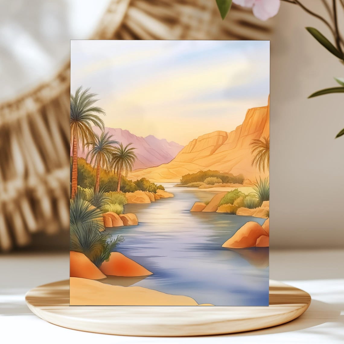 Nile River Print, North Africa Wall Art, African Decor, River Landscape ...