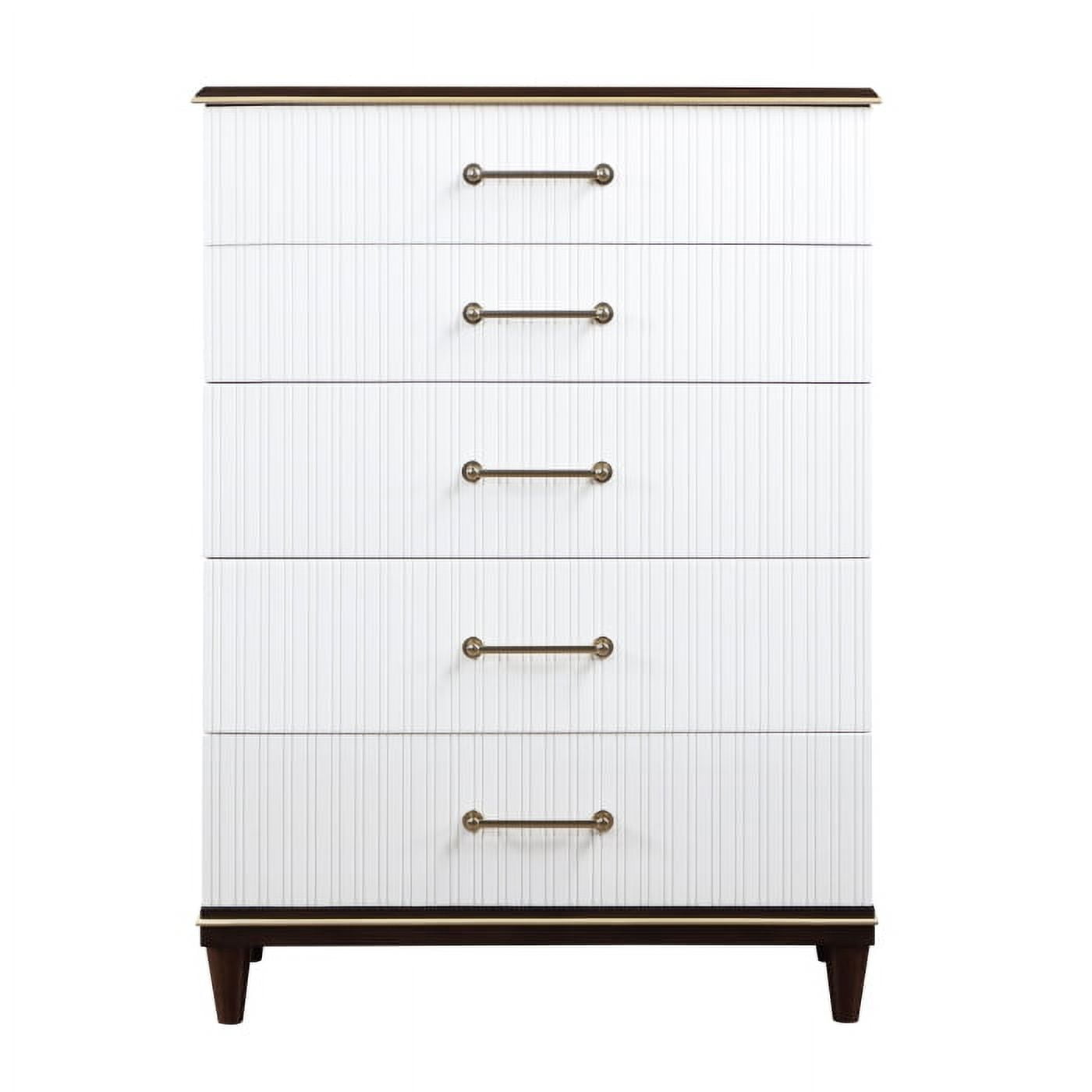 Niles Collection Chest with Brushed Gold-Tone Hardware and Two-Tone ...