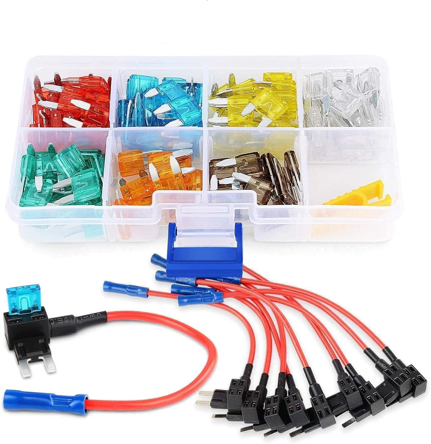 Nilight - 10 Pack 12V Car Add-A-Circuit Fuse Tap Adapter Mini Atm Apm ...