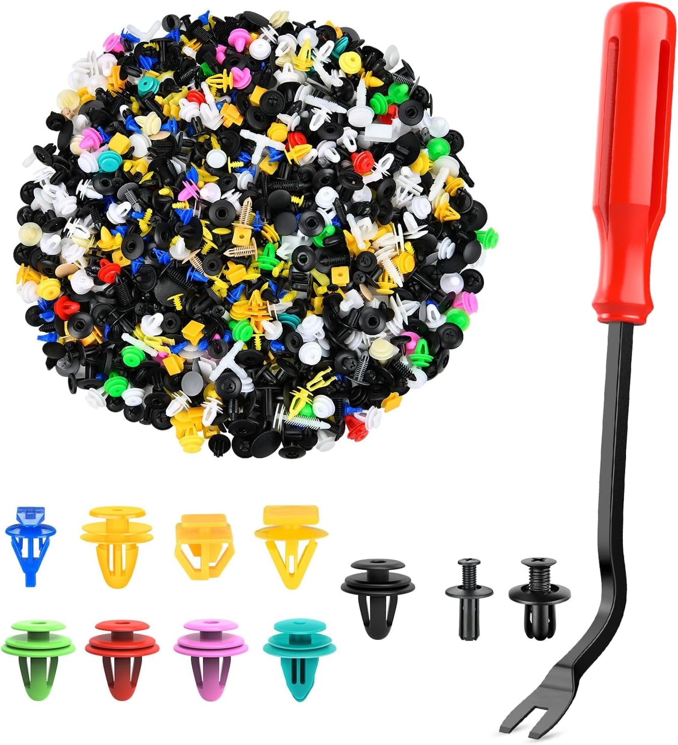 Nilight 1001PCS Universal Car Clips Mixed Auto Bumper Fender Trim Door ...