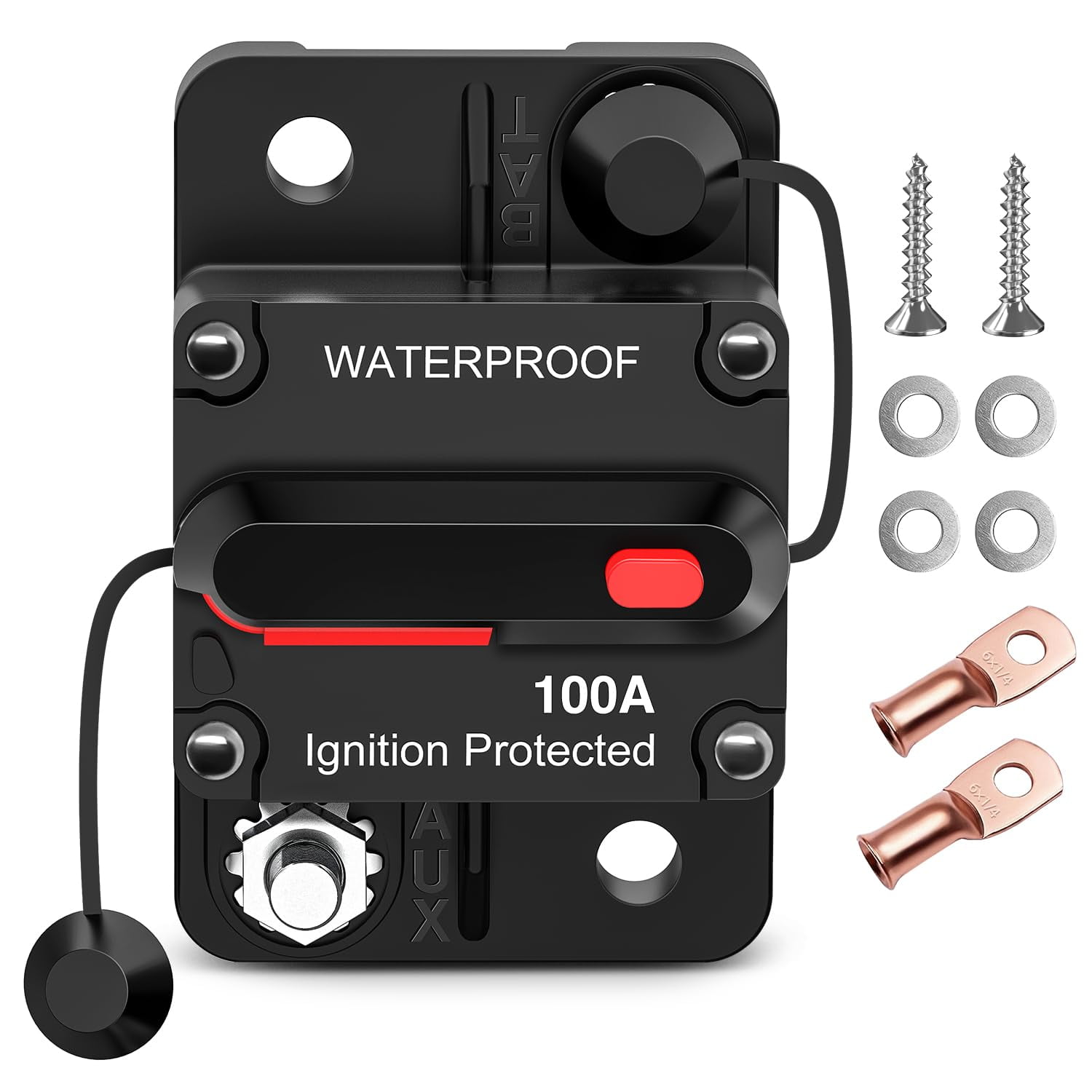 Nilight 100A Resettable Circuit Breaker 12-48V DC Overload Protection ...