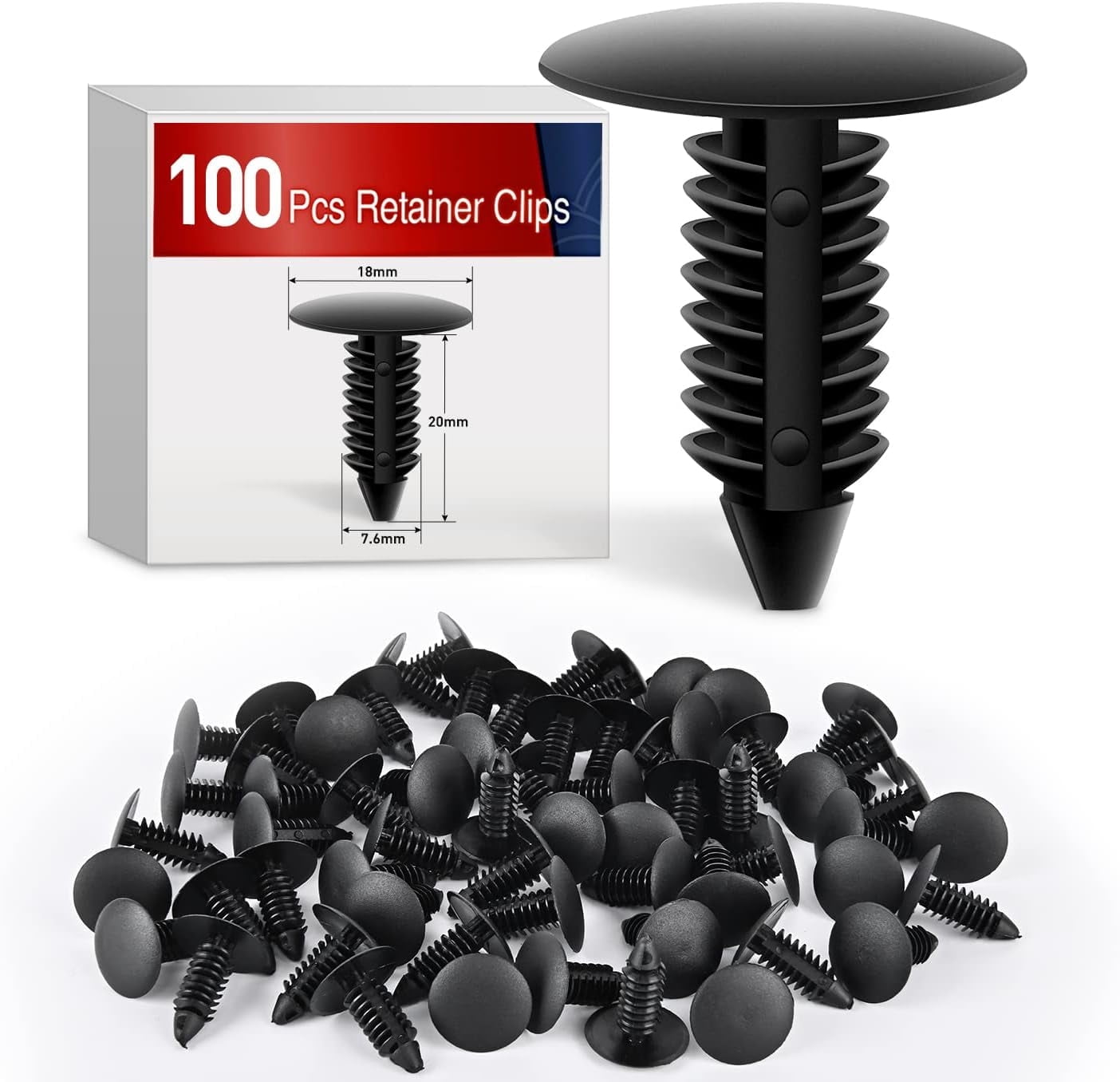 Nilight 100PCS Bumper Rivet Fender Clips for GM 1605396,1595864 for ...