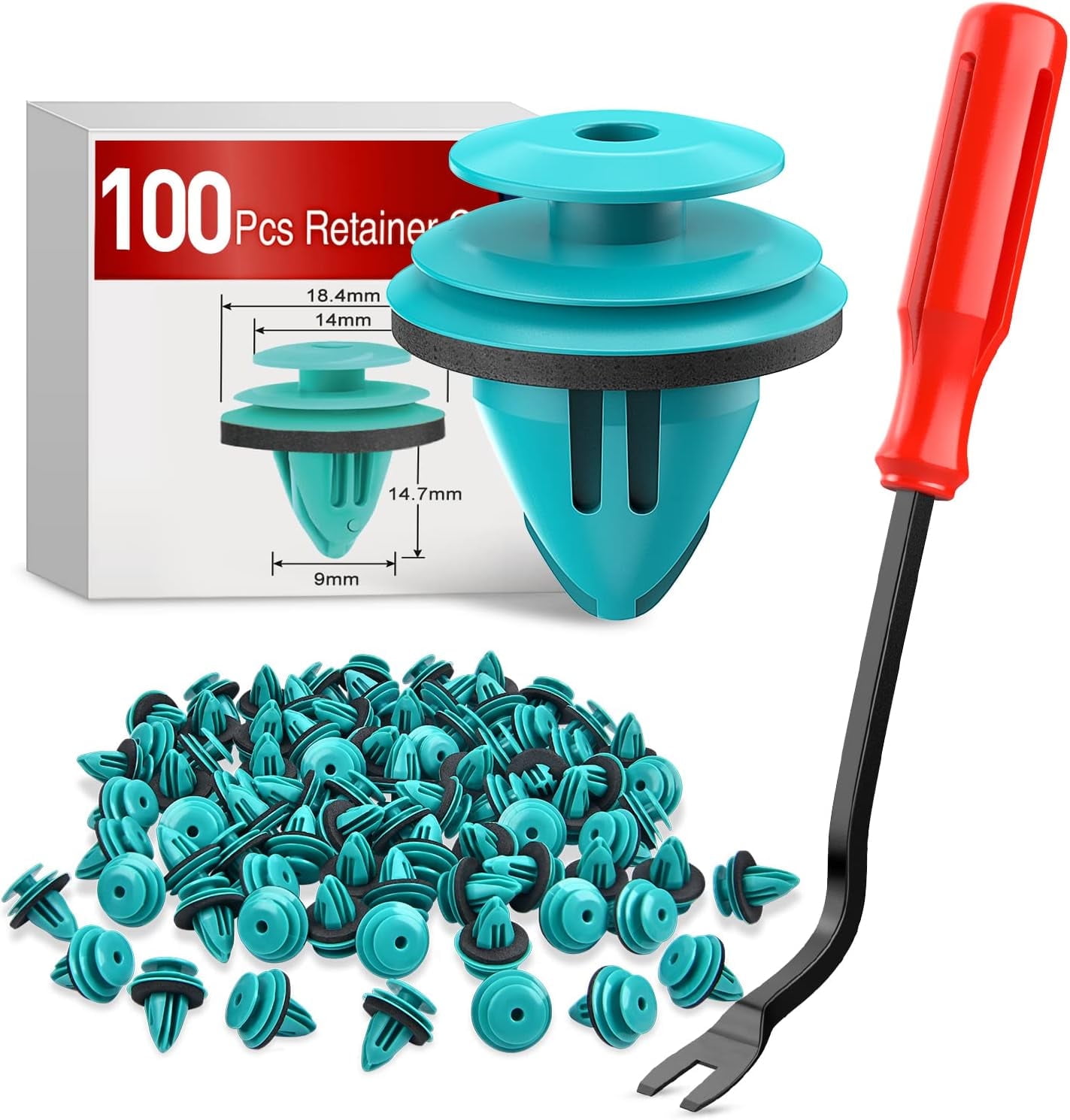 Nilight 100PCS Trim Door Panel Retainer Clips, Car Push Fastener Clips ...