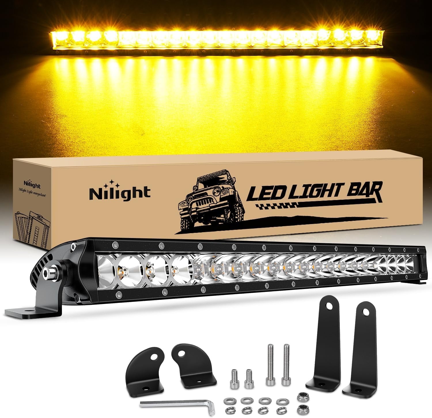 Nilight 100W Flood Spot Combo Automotive Light Bars - Walmart.com
