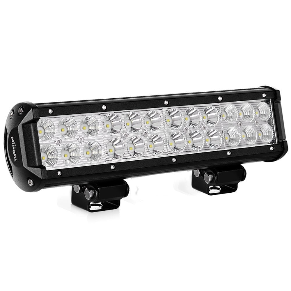 Nilight 12 Inch 72W LED Light Bar, Spot Flood Combo, Off-Road Vehicle ...