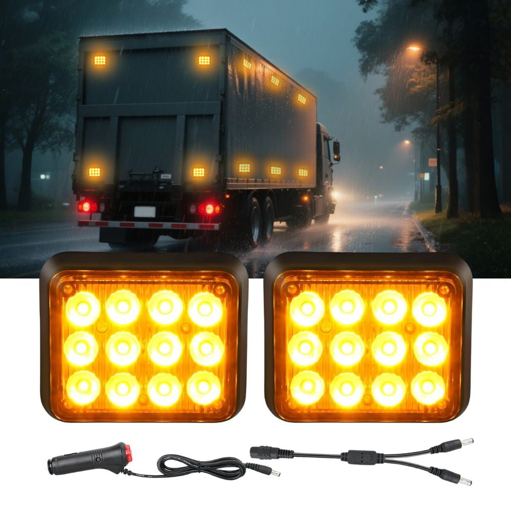 Nilight 12LED Magnetic Wireless Trailer Lights 2PCS Rechargeable ...