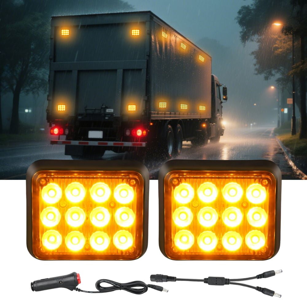 Nilight 12LED Magnetic Wireless Trailer Lights 2PCS Rechargeable ...