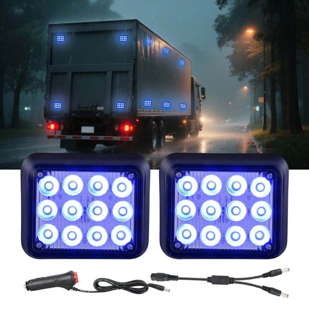 Nilight 12LED Magnetic Wireless Trailer Lights 2PCS Rechargeable ...