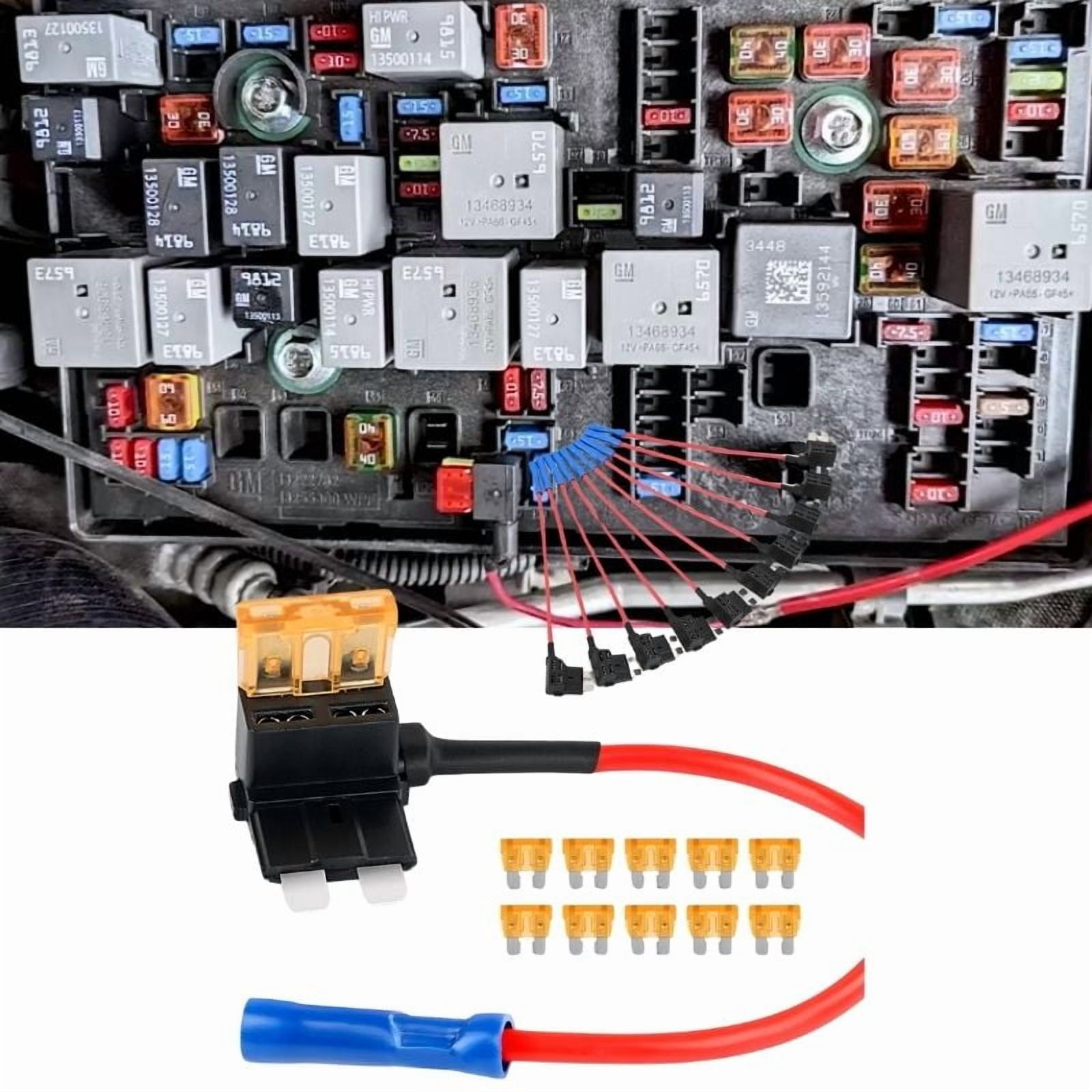 Nilight Add-a-Circuit Fuse Tap Adapter with 5Amp Fuse Set for Cars ...