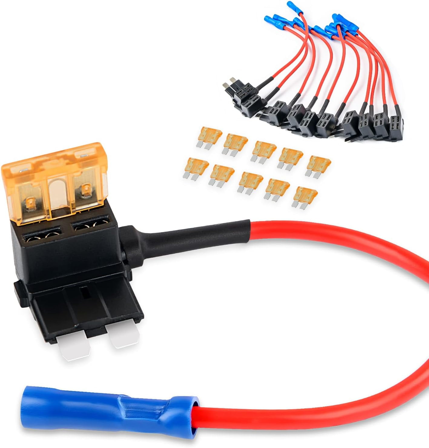 Nilight 12V Car Add-a-Circuit Fuse TAP Adapter with 5 Amp Standard APR ...