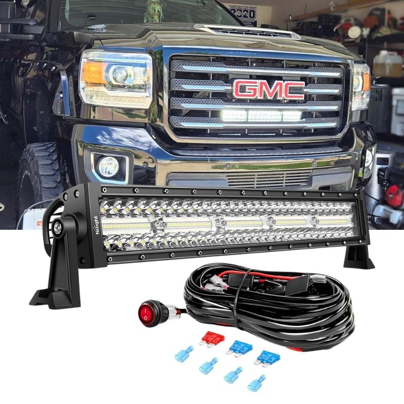Nilight 12V Led Light Bar 22inch 480W Triple Row Flood Spot Combo ...
