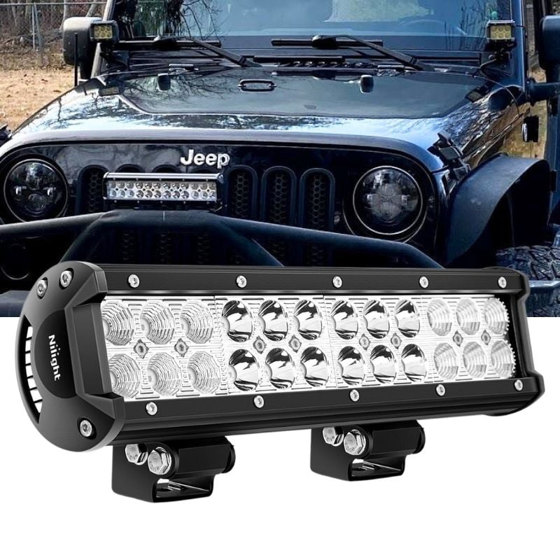 LED Round Off Road Lights 12 Inch, 72W Tractor Blue Beam LED Work Light ...