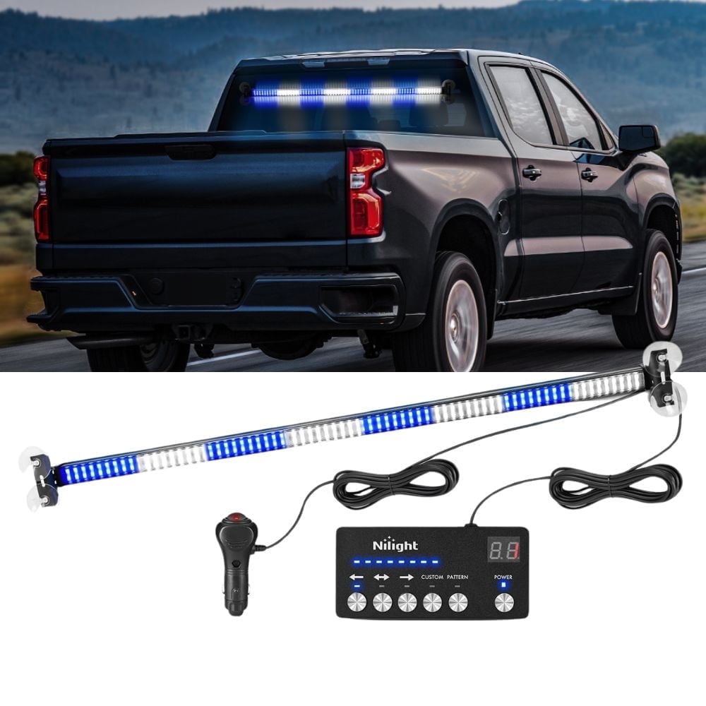 Nilight 144LED Traffic Advisor Strobe Light Bar with Blue White ...