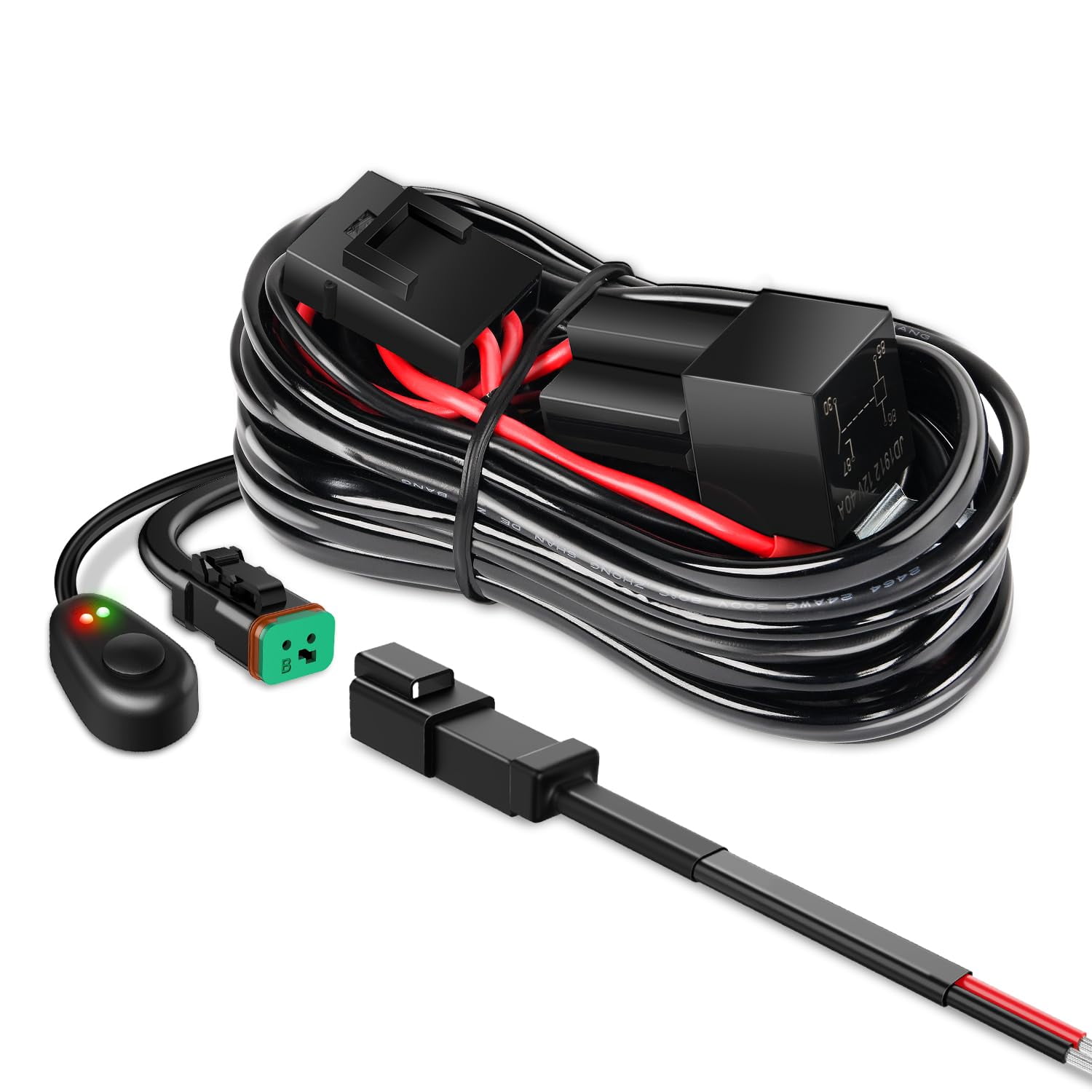 Nilight 14AWG DT Connector Wiring Harness Kit Bar 12V on off Switch ...