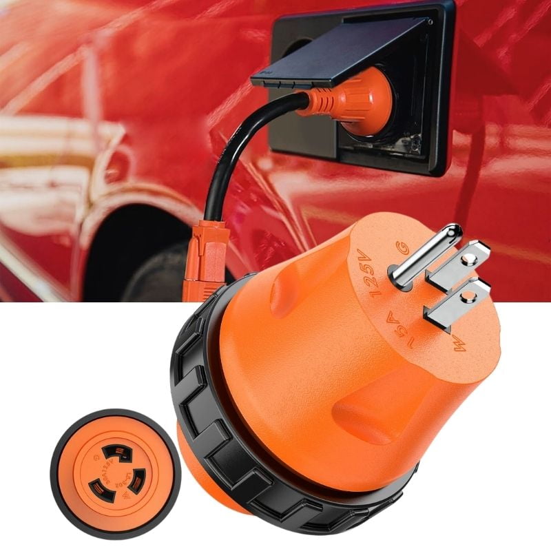 15 A to 30 A Adapter, 110 V Twist Locking Connector, NEMA 5-15P to 5 ...