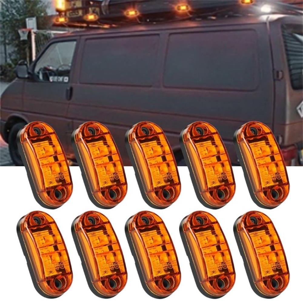 Nilight 10 Pcs 2.5" LED Trailer Lights 2 Diode Waterproof LED Trailer ...