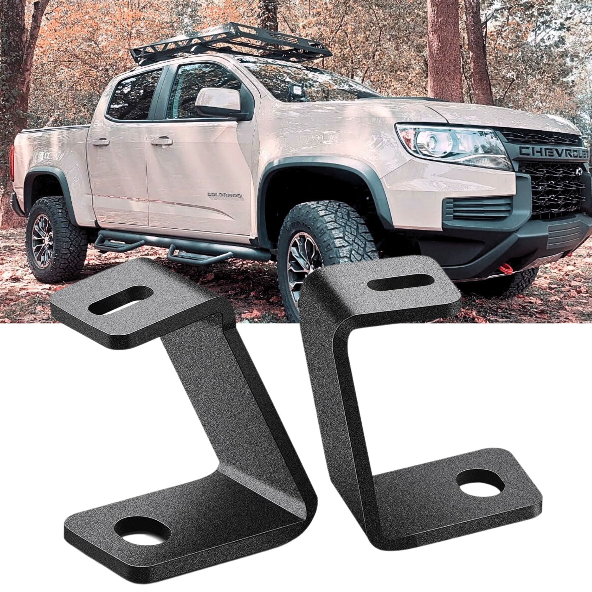 2.7" Ditch Engine Hood Hinge Ditch Brackets,Ditch Light Front A-Pillar Bracket for Ford F150 ...