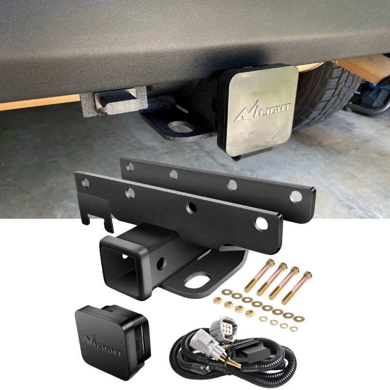 Nilight 2" inch Rear Bumper Tow Trailer Hitch Receiver Kit, Compatible ...
