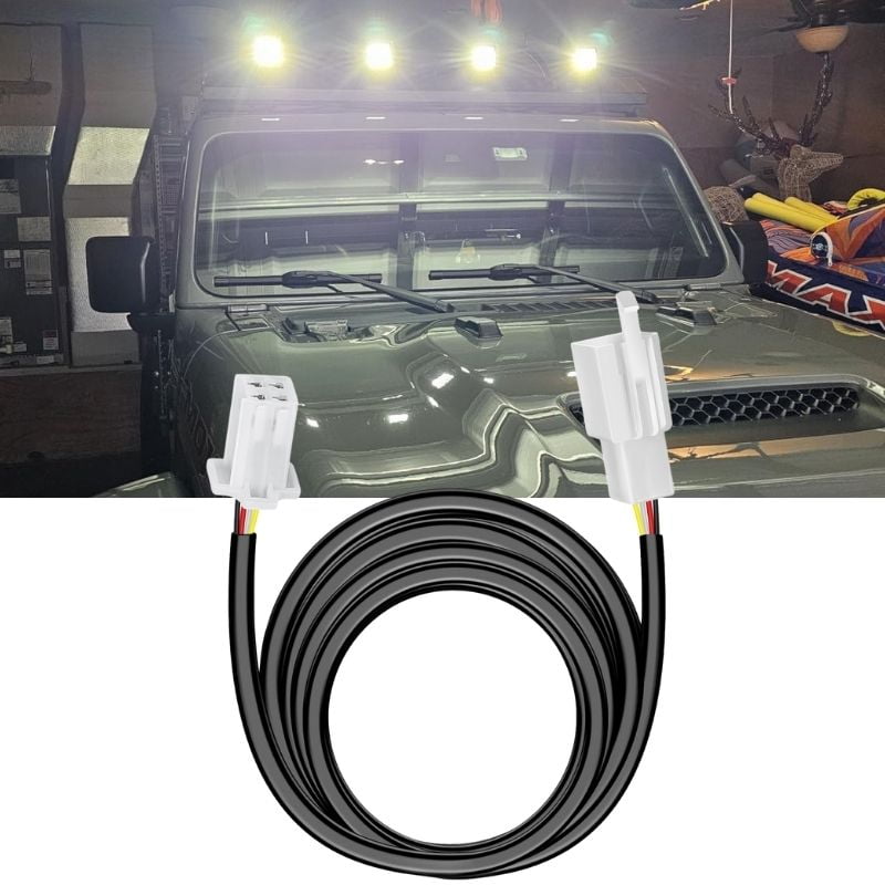 22 AWG 5FT Plug-and-Play Dual-Control Switch Wiring Harness Extension ...