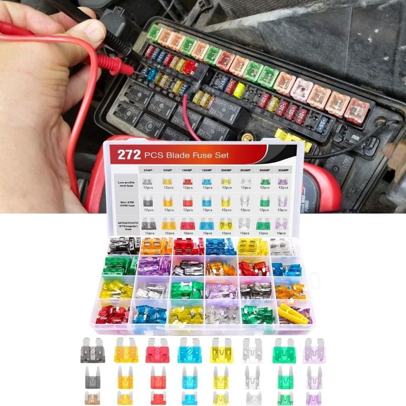 272Pcs Car Blade Fuses Assortment Kit, Automotive Fuses - Standard ...
