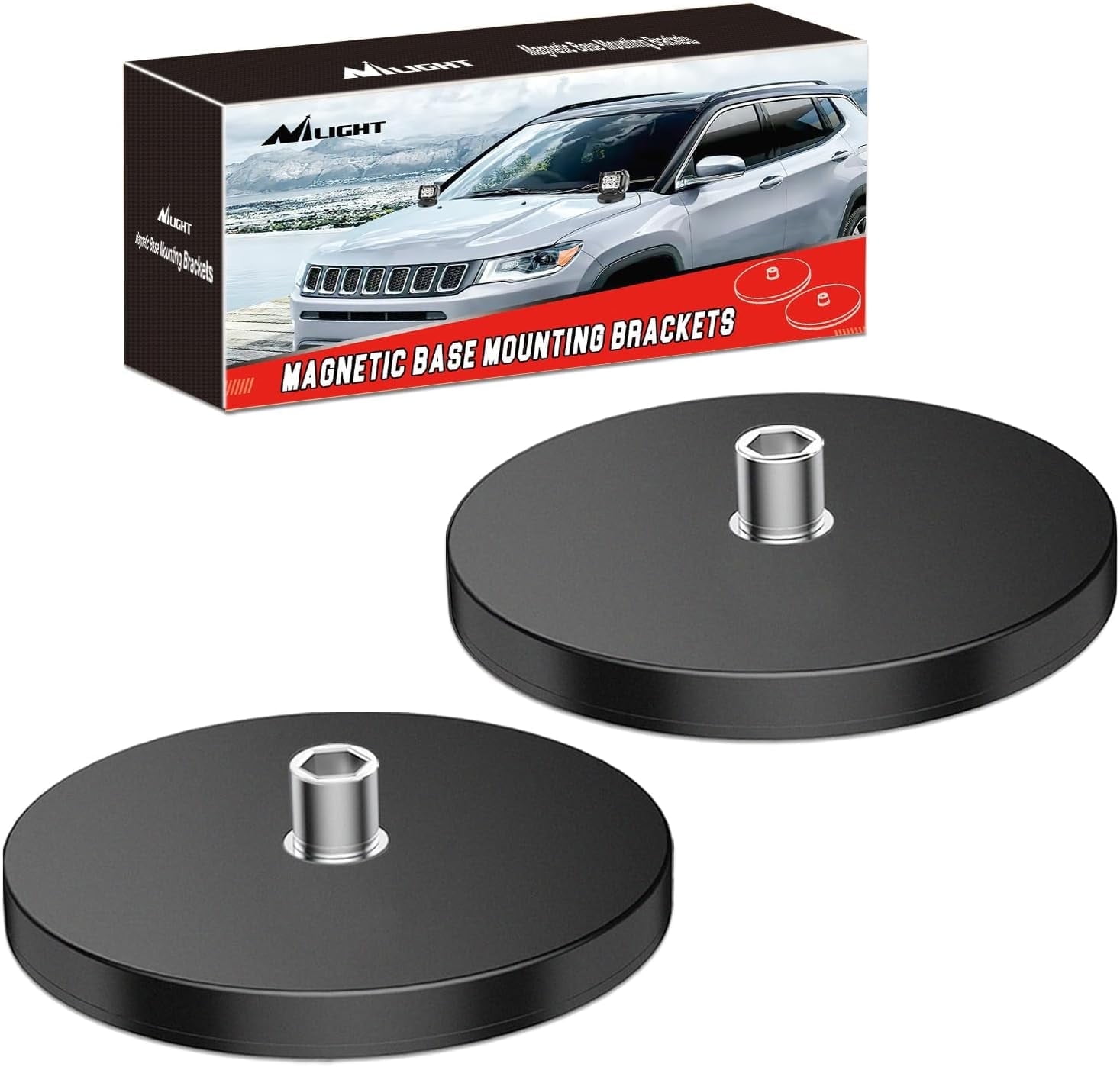 Nilight 2Pcs 4.5 "Magnetic Base Led Light Bar Mounting Brackets ...