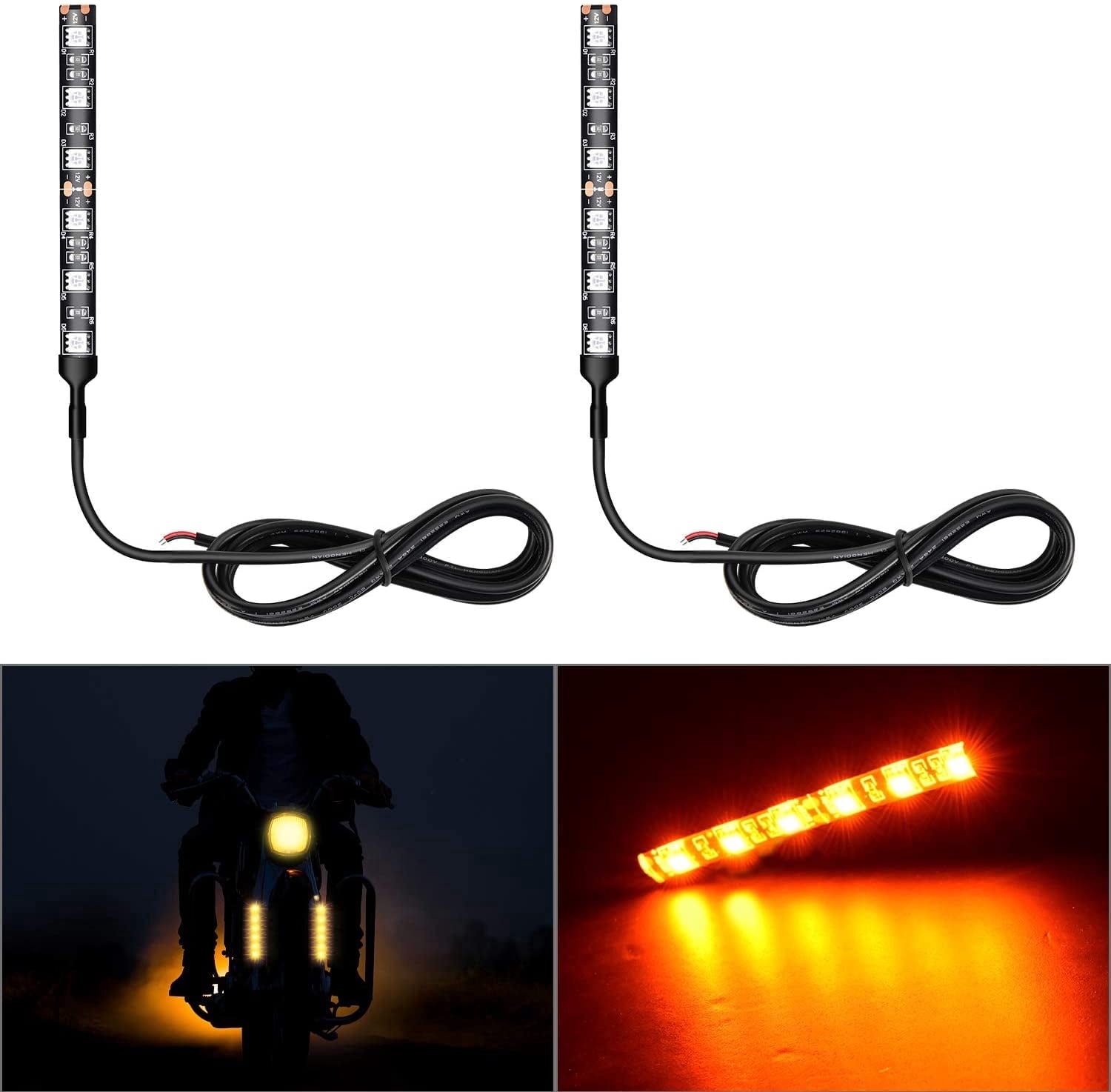 Nilight 2PCS 6-5050-SMD Waterproof Flexible Turn Signal Backup License ...