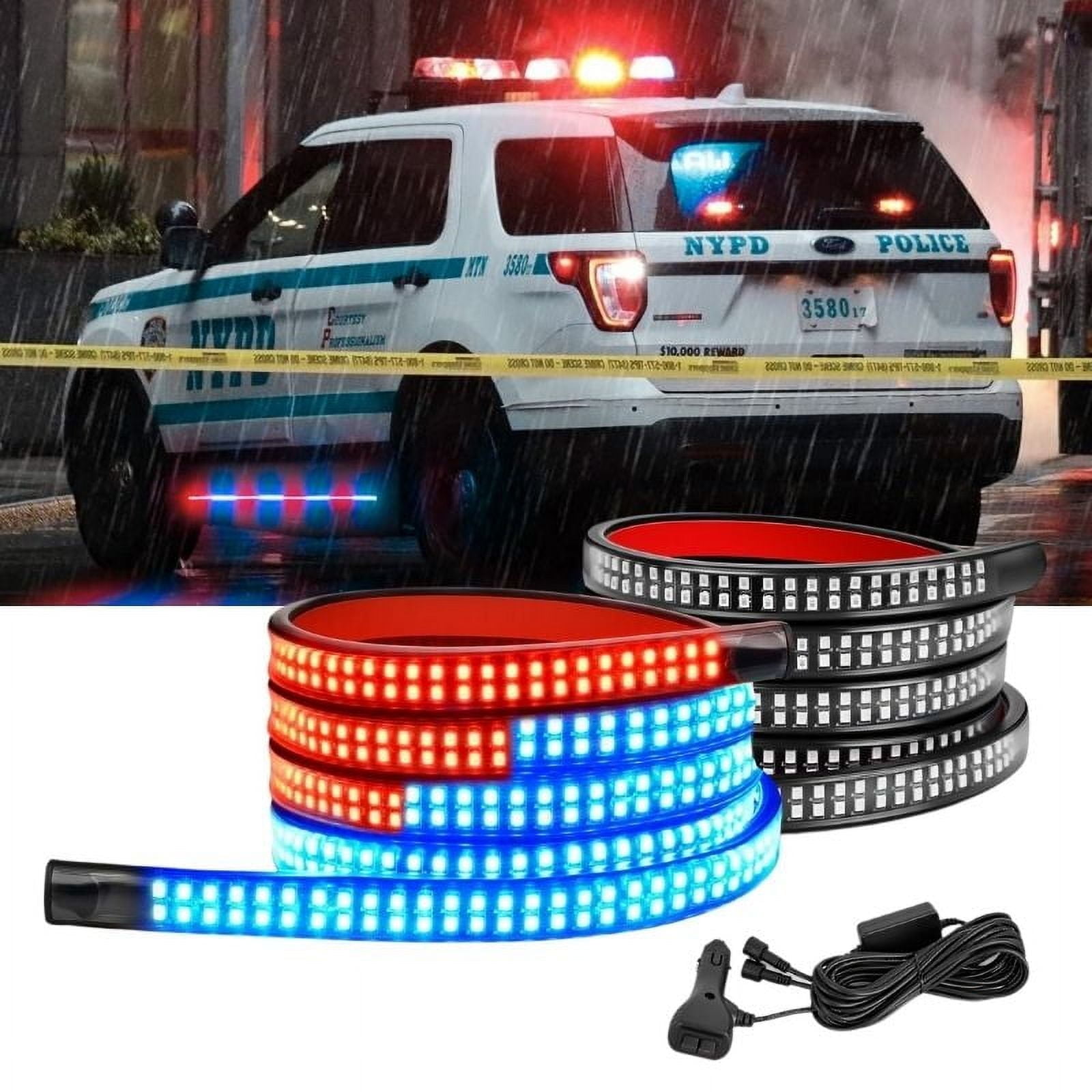 Nilight 2Pcs 70" 1125 LED Emergency Warning Strobe Safety Lights Strip ...