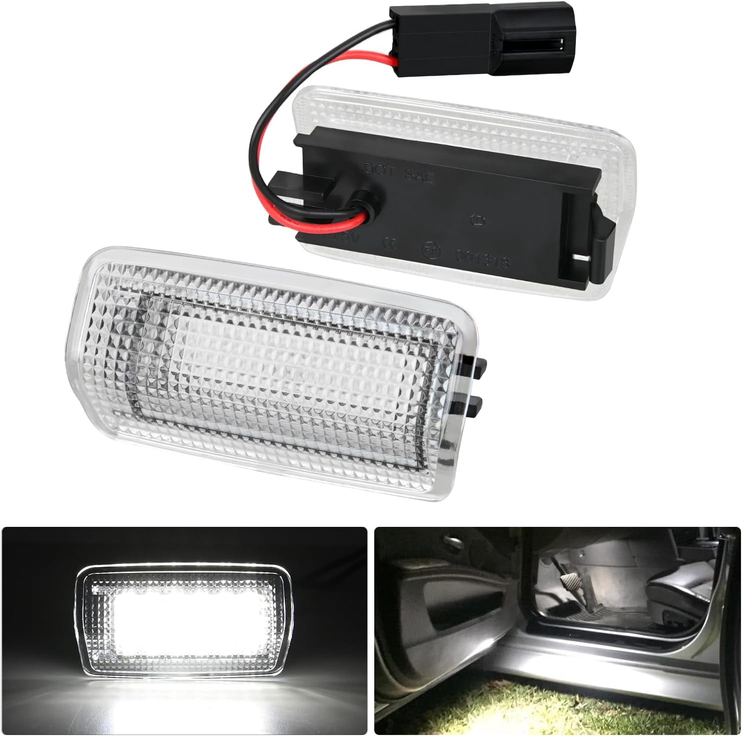Nilight 2PCS LED Interior Door Panel Light Courtesy Warning Lights ...