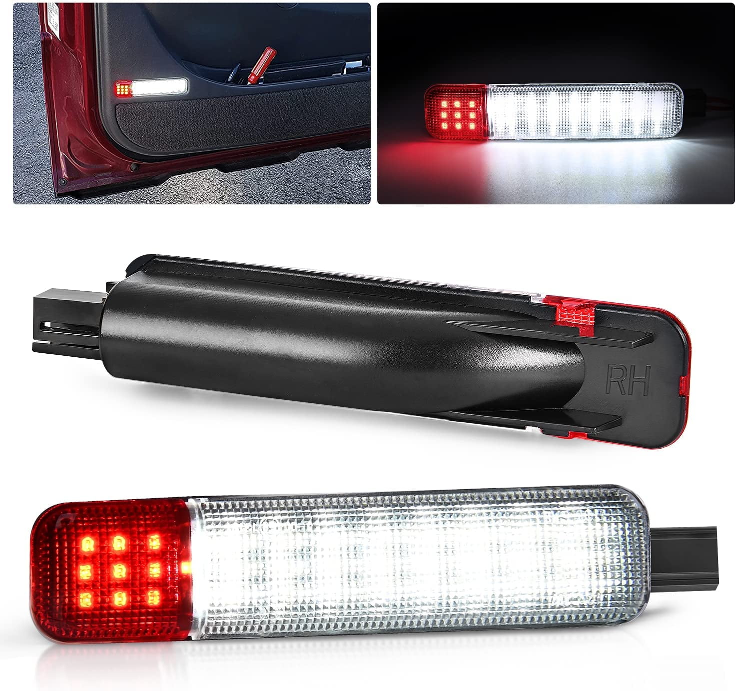 Nilight 2PCS LED Interior Door Panel Light Courtesy Warning Lights ...
