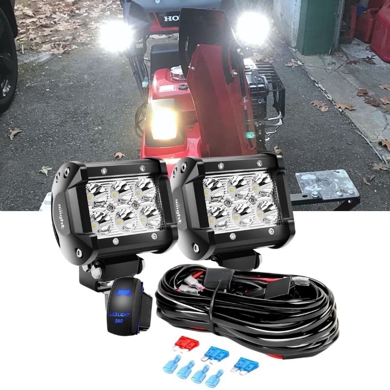 2PCS 18W LED Pods Spot Light Bar Fog Light Driving Lighting with 12V ...