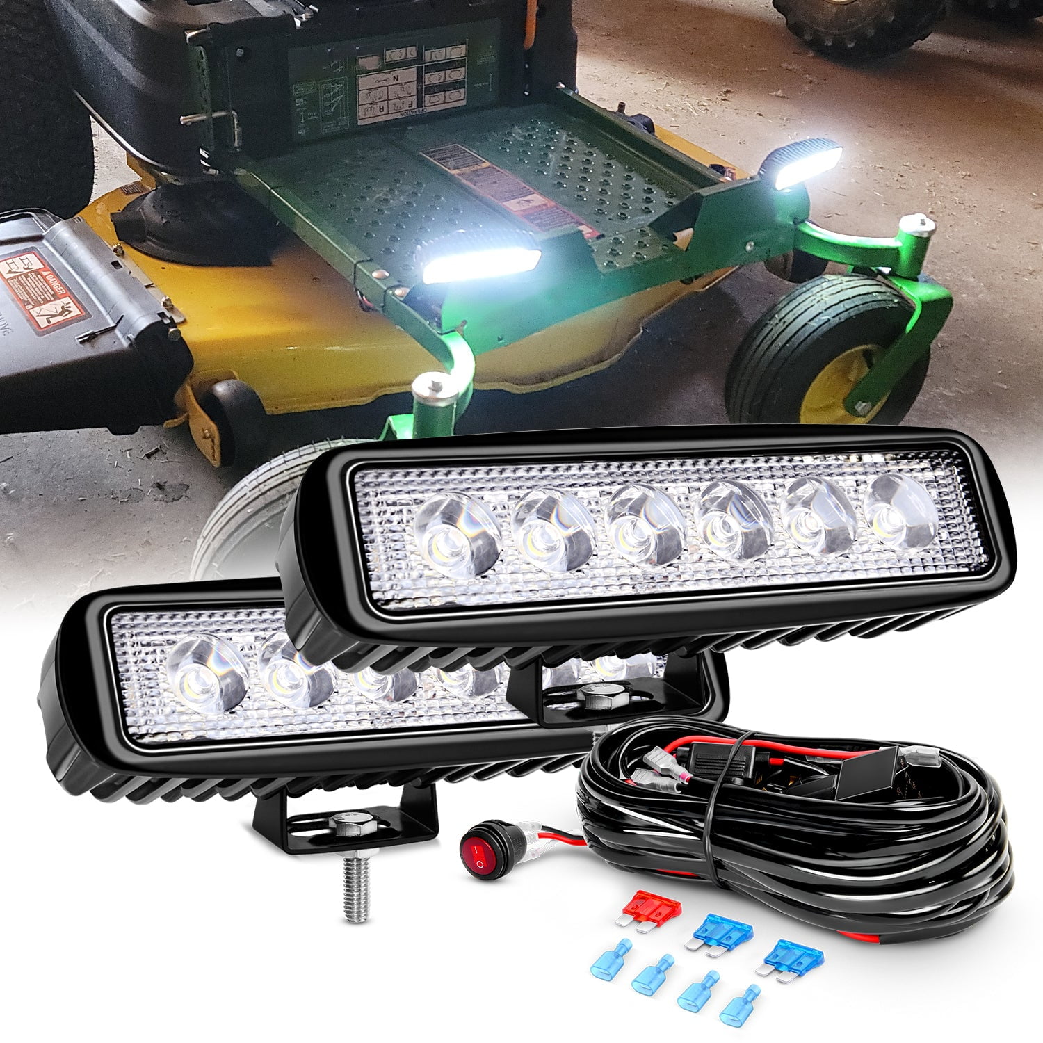Nilight 2Pcs 18w Spot Led Work Lights Led Pods Fog Lights off Road Led ...