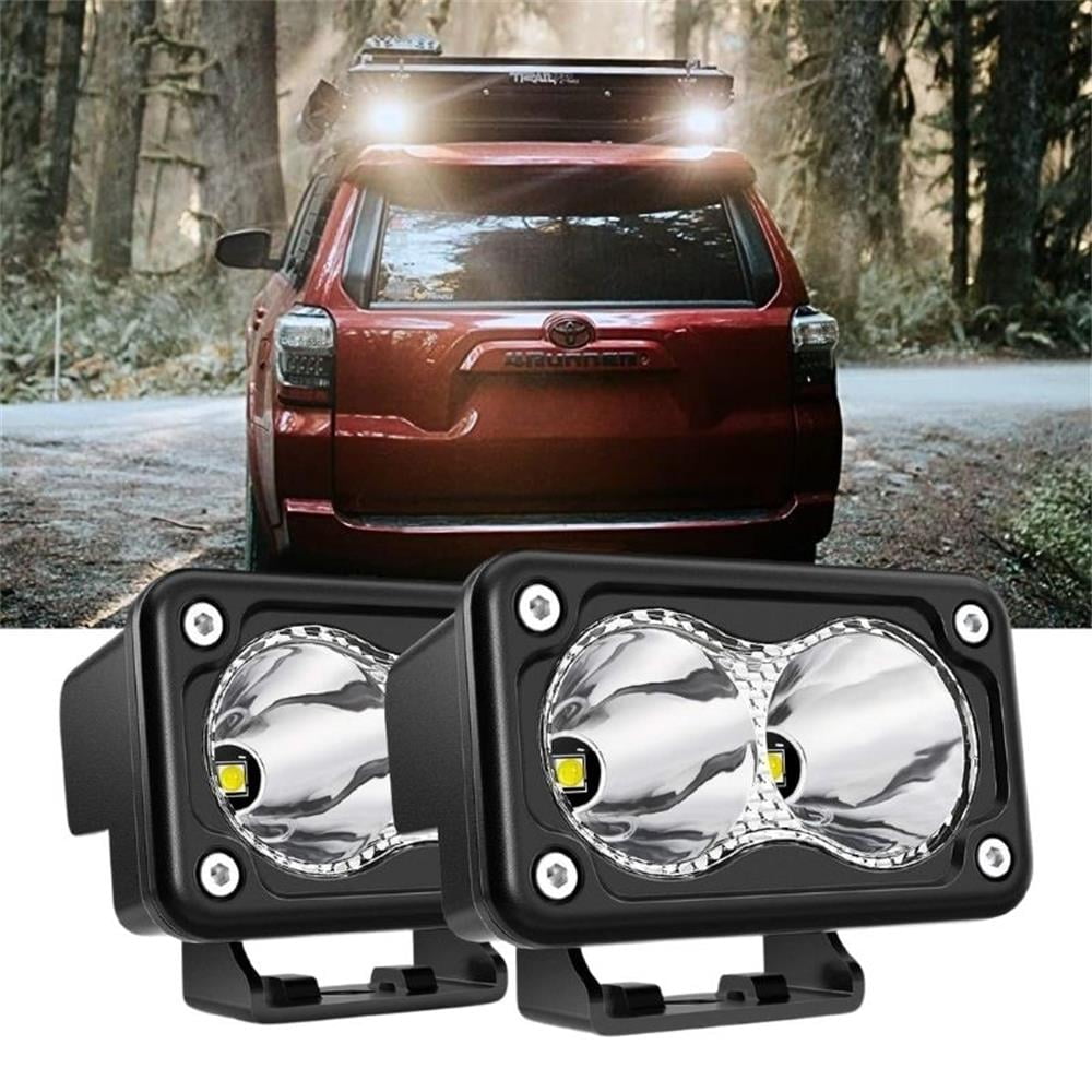 Nilight 2Pcs 3" Motorcycle Led Pods 1300LM Built-in EMC Driving Light Super Spotlight Offroad ...